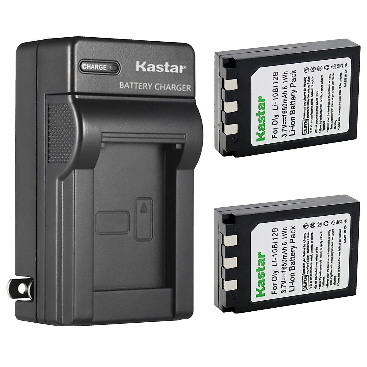 Kastar 2-Pack Battery and AC Wall Charger Replacement for Olympus Camedia C-770 Ultra Zoom, Camedia C-5000 Sport Zoom, Camedia C-5000 Zoom, Camedia C-7000 Zoom, Camedia D-590, Camedia X-1 Camera