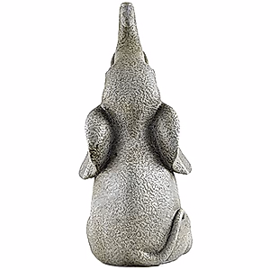 Outdoor Good Luck Elephant Statue with Raised Trunk Garden Decor - Garden Patio Home & Office Decor Housewarming Gift