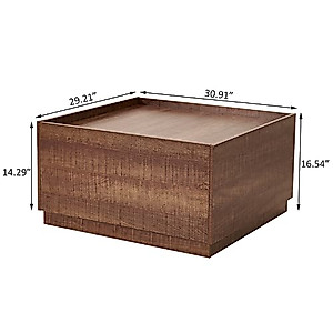 Panana Manhattan Gate Engineered Wood Coffee Table (Oak with Drawers)