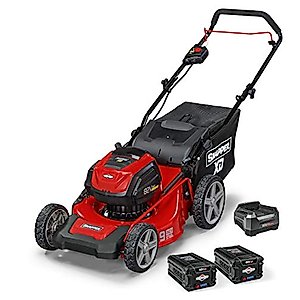 Snapper XD 82V MAX Cordless Electric 19" Push Lawn Mower, Includes Kit of 2 2.0 Batteries and Rapid Charger (Renewed)