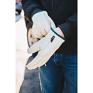 G & F Products unisex adult Unlined work gloves, Yellow, Large Pack of 3 US