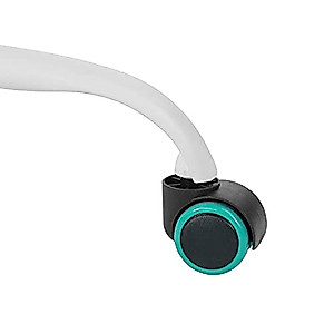 FurnitureR Writing Task Chair for Teens Boys Girls 360 Rolling Wheels Fabric Soft Pad Seat Breathable Backrest, Height Adjustable Liftup 29.5"-34.3",Turqoise