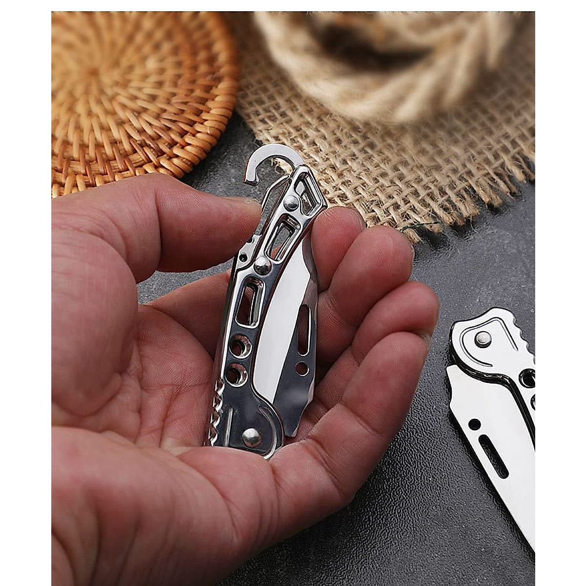 SHixu Pocket Folding Knife Tactical Knife Compact Folding Knife for Creative Business Gift (12pack)