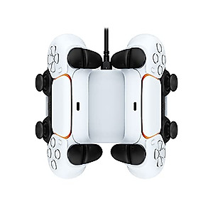 HyperX ChargePlay Duo – Charging Station for Playstation 5 DualSense Wireless Controllers, Weighted Base and Secure Docking, Compact Design, USB-C Cable Included