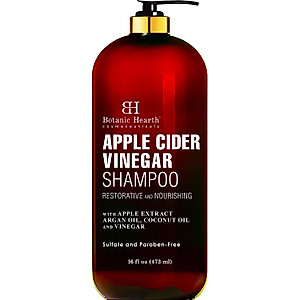 Botanic Hearth Apple Cider Vinegar Shampoo - Clarifying and Nourishing, Reduces Itchy Scalp, Dandruff & Frizz - Sulfate Free, for All Hair Types, Men and Women - 16 fl oz
