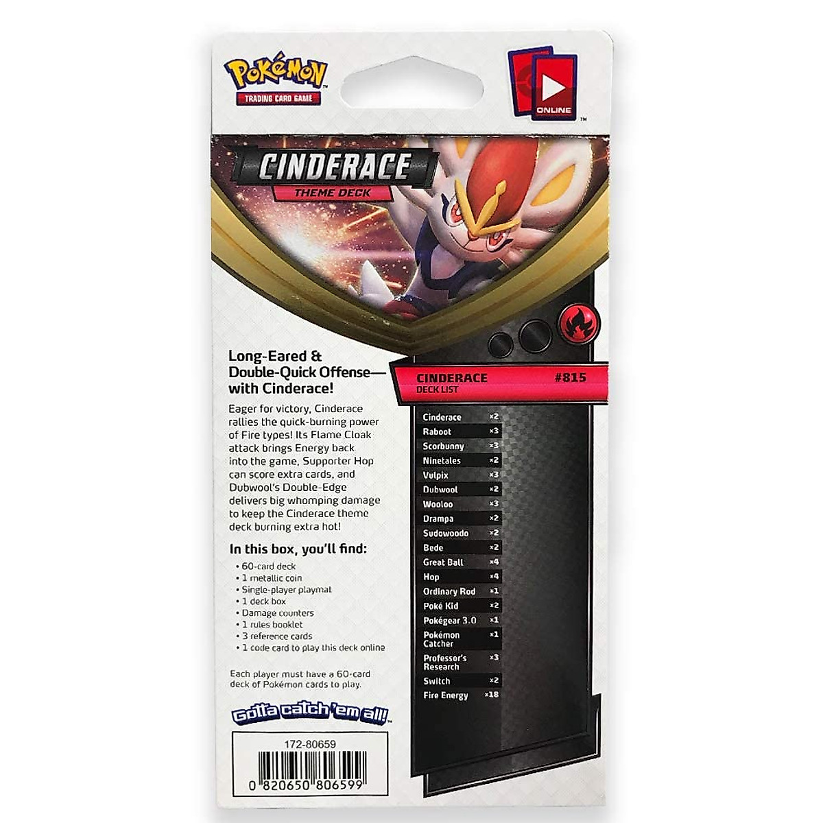 Pokemon TCG: Sword & Shield Theme Deck Featuring Cinderace