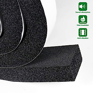 Forestchill Window Air Conditioner Foam Seal Tape with Strong Adhesive, 2 Inch Wide X 1 Inch Thick, High Resilience AC Insulating Foams Weather Strip, 6.5 Feet x 1 Roll