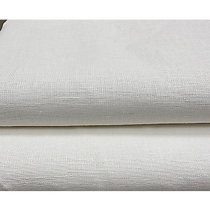 European 100% Linen White Fabric by The Yard
