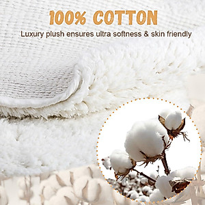 Area Rugs for Kids, Cloud Shape Baby Crawling Carpet, Nursery Room Soft Pure Cotton Luxury Plush Handmade Knitted Decoration Rug 40"×26"