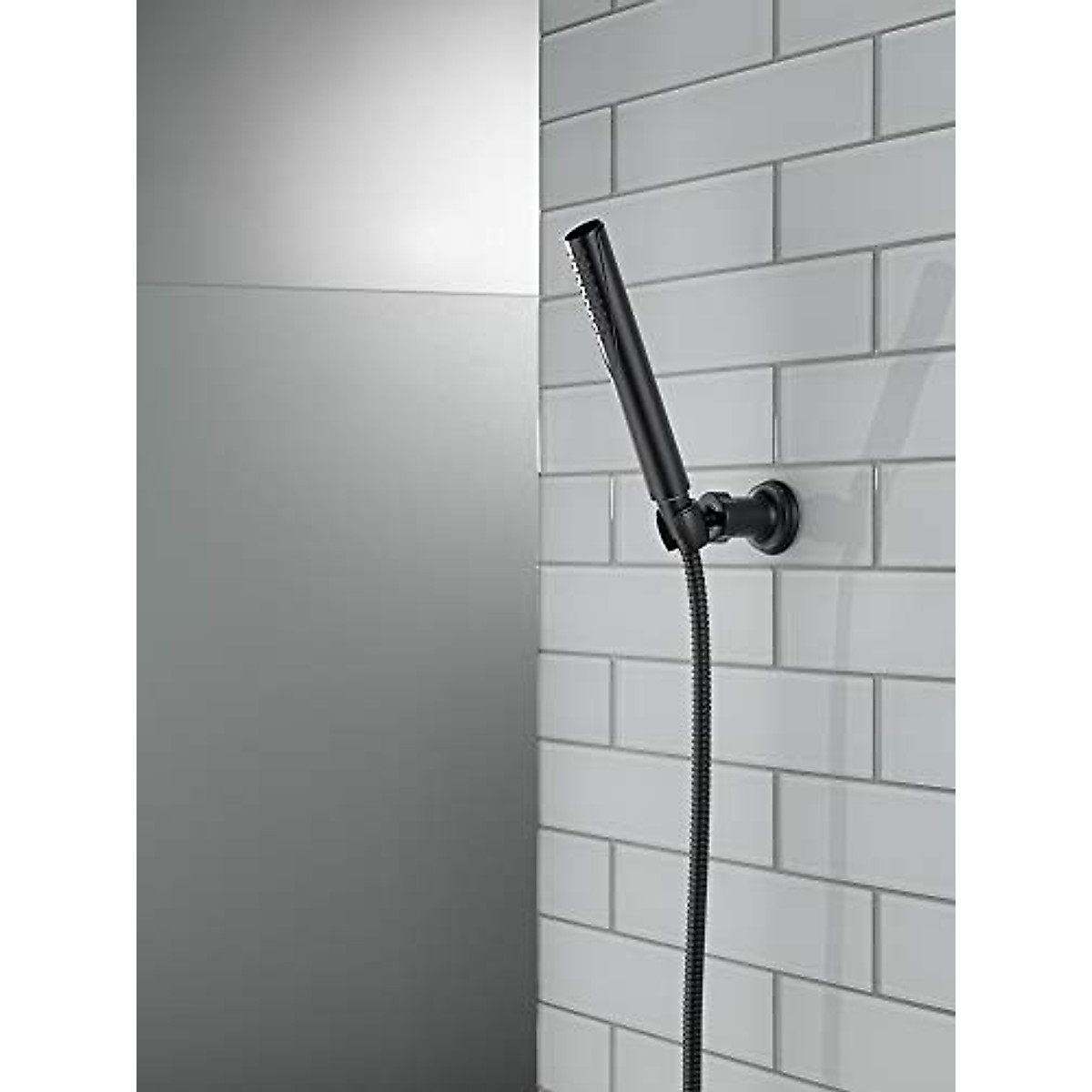 Delta Faucet Trinsic Single-Spray Touch-Clean Wall-Mount Hand Held Shower with Hose, Matte Black 55085-BL ‎6.91 x 2.22 x 17.13 inches