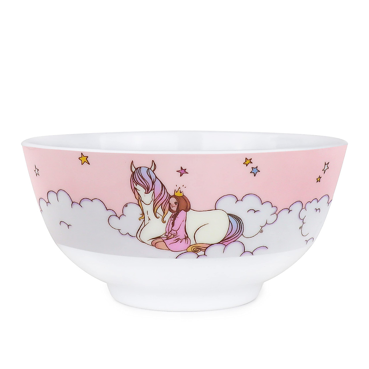 Kiz Designs Unicorn Children Dishes – Premium Melamine kids Dinnerware Set with Cup, Bowl, feeding Plate –Non-BPA and Dishwasher Safe (Multicolor)