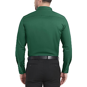 TACVASEN Dress Shirts for Men Business Shirts for Men Mens Green Dress Shirts Green Dress Shirts for Men Slim Fit Shirt Dress