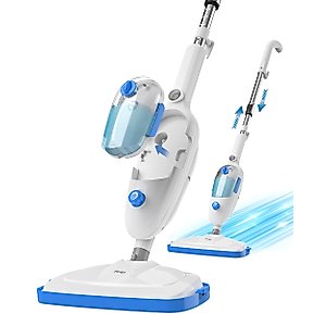 Steam Mop for Hardwood Floor Cleaning, Floor Steamer Cleaner Lightweight for Vinyl, Laminate, Carpet, Tile Hard Floors w/Adjustable Steam Modes & Height, 23ft Cord, 2 Washable Pad