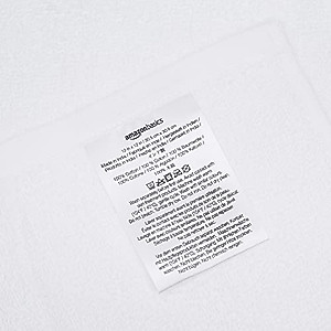 Amazon Basics 100% Cotton Terry Washcloths - White, 60-Pack