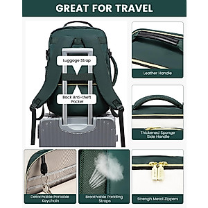 LOVEVOOK Large Travel Backpack for Women & Men, Carry on Backpack Airline Approved, TSA Personal Item Travel Bag fits 17" Laptop, 40L Waterproof Travel Essentials Sports Backpack with 3 Packing Cubes