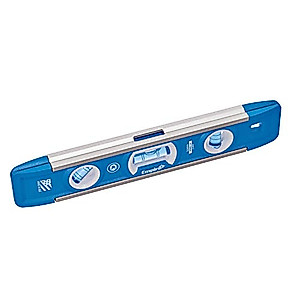 Empire Level EM81.9G 9 Inch Magnetic Torpedo Level w/Overhead Viewing Slot (Made in USA), Silver/White/Blue