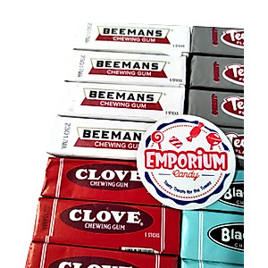 Beemans Black Jack Clove Teaberry Chewing Gum 4 Packs of Each Old Time Assortment Gum