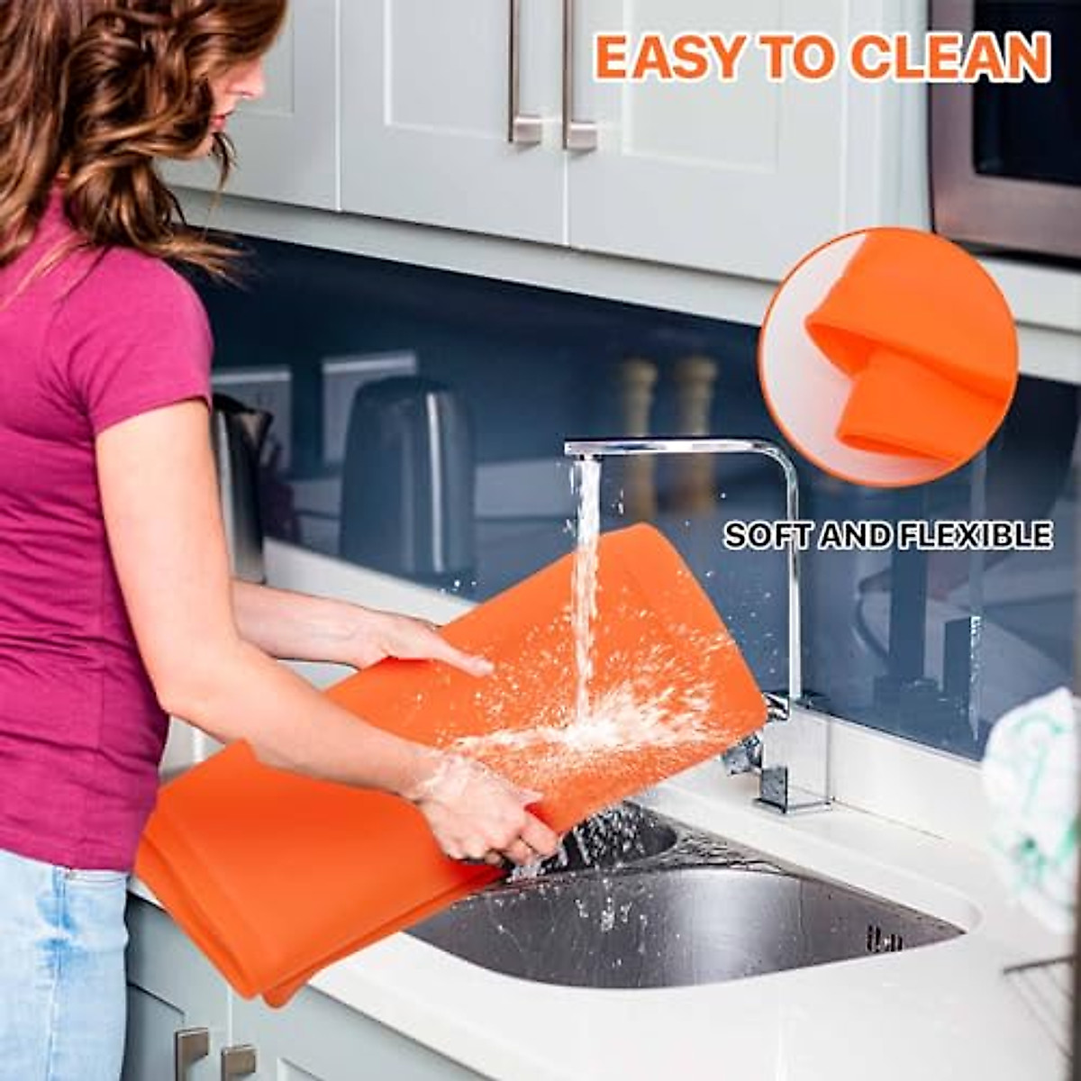 Diketone Silicone Griddle Cover fit Blackstone 28 Inch Griddle, Heavy Duty Upgraded Full-Cover, Reusable Food Grade Silicone Protective Grill Mat, Griddle Accessories for Blackstone (Fit 28" Griddle)