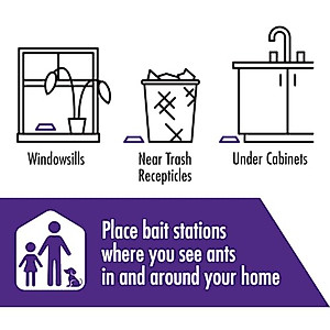 STEM Liquid Ant Baits, Kills The Queen and Colony, for Indoor Use, 12 Spill Proof Bait Stations