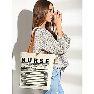 So'each Canvas & Beach Tote Bag Excellent Nurse Gift Graphic Handbag Shoulder Bag