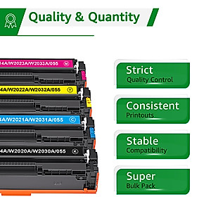 GREENSKY Compatible 414A Toner Cartridge 4 Pack Replacement for HP 414X W2020A W2021A W2022A W2023A for Color Laserjet Pro MFP M479fdw M479fdn M454dw M454dn M479 Printer Ink(Black Cyan Yellow Magenta)