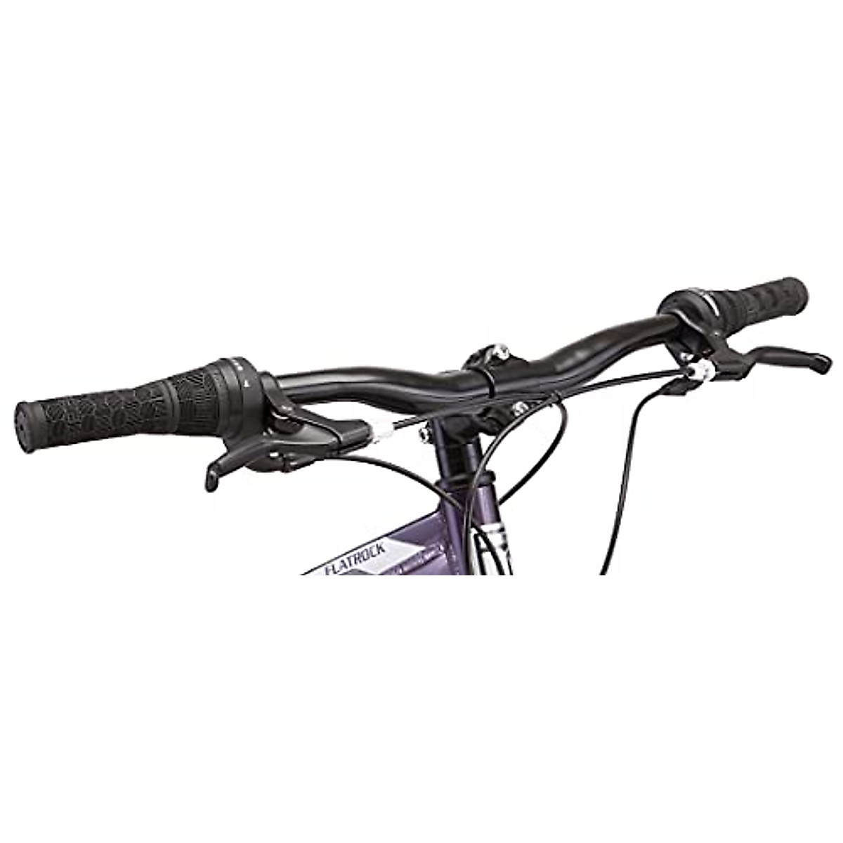 Mongoose Flatrock 21-Speed Hardtail Mountain Bike, 26-Inch Wheels, for Men and Women, Front Suspension, 16-Inch Lightweight Aluminum Frame, Purple