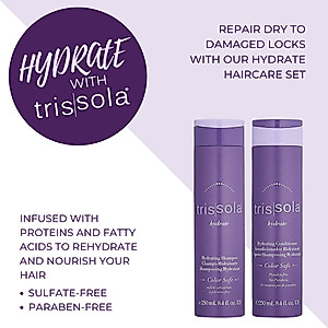 Trissola Hydrate Shampoo and Conditioner Duo - Moisturizing Hair Shampoo and Conditioner Set (8.4 oz)