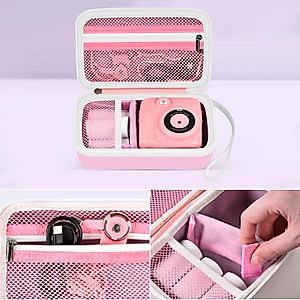 Grapsa Case Compatible with ESOXOFFORE for Dylanto for Anchioo for WEEFUN for GKTZ for Amzelas for Mafiti Instant Print Camera for Kids, Film Camera Storage Holder Organizer bag (Box Only)- Pink