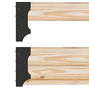 Panacea 89584 Raised Garden Bed Corner Brackets Plant-Container-Accessories, Black