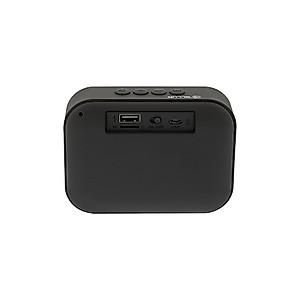 TELLUR Callisto Portable Bluetooth Speaker, Ultra Compact Fabric Design, FM Portable Radio Speaker, Hands-Free, USB, MicroSD/TF, MicroUSB Aux Port (Black)