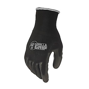 Gorilla Grip Gloves, Max Grip, All Purpose Work Gloves, Slip Resistant, Nylon Shell, X-Large, 5 Pairs