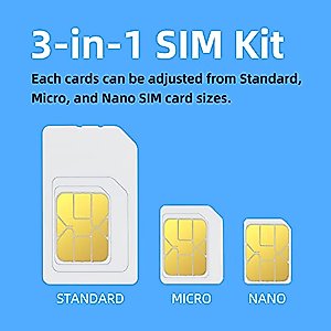 EIOTCLUB Prepaid 4G LTE Cellular SIM Card - No Contract Wireless - USA Compatible with AT&T and T-Mobile Networks for Security and Hunting Trail Game Cameras, GPS Devices- for Data, No Voice & Text