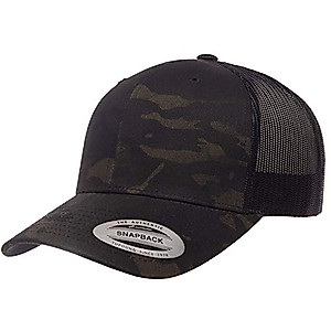 Yupoong YP Classics Retro Trucker Cap, Multicam Black, OS