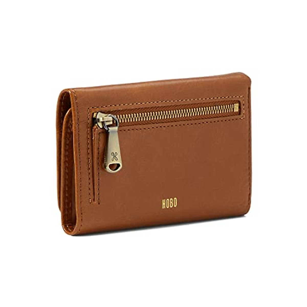 HOBO Jill Wallet For Women - Snap Flap Closure and Patterened Polyester Lining, Compact and Handy Wallet Truffle One Size One Size
