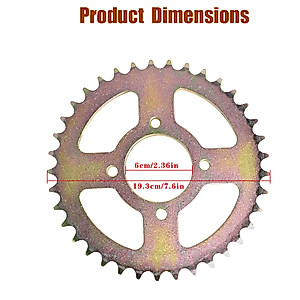 GXYWADY 44in/1120mm Go Kart Rear Axle Shaft Kit with Chain Sprocket Brake Disc Pillow Block Wheel Hub Chain Brake Master Cylinder Caliper Replacement for DIY Rebuild Go Kart ATV Quad Trikes Golf Carts