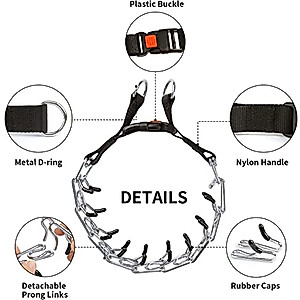 Dog Training Collar, Adjustable Dog Collar for Small Medium Large Dogs (M (Neck: 16"-18'' Weight: Around 50 lbs) New)