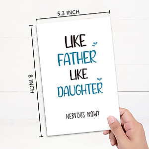 RollupJoy Like Father Like Daughter Card, Funny Father’s Day Card from Daughter, Humor Birthday Card for Dad Him