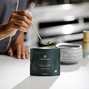 CYMBIOTIKA Japanese Organic Matcha Green Tea Powder, Gluten Free & Vegan Authentic Ceremonial Grade Matcha Mix for Natural Energy Antioxidants, Focus, Anti Aging & Metabolism Support, 30 Servings