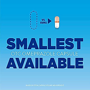 Equate Omeprazole Mini Capsules 20 mg, Acid Reducer, 42 Count + Luall Fridge Magnet