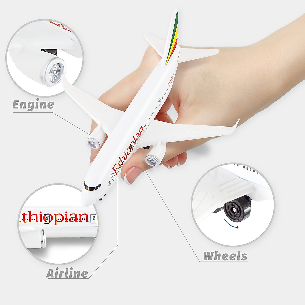 Joylludan Model Planes Ethiopia Model Airplane Plane Aircraft Model for Collection & Gifts