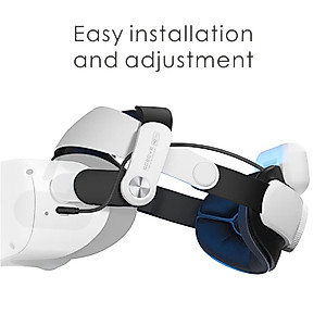 BOBOVR M2 Pro Battery Pack Head Strap More Combo Compatible with Quest 2（1 Strap + 2 Battery Pack）