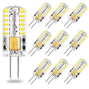 DOPKUSS G4 LED Bulbs 12V Led Light AC/DC Bi-Pin Base Landscape Light Bulbs 3 Watt 12v Light Bulb - G4 Bulb LED Lighting Equiavlent to 30W Low Voltage Warm White 2700K 10-Pack