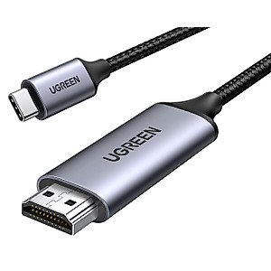 UGREEN USB C to HDMI Cable (4K@60Hz) 6.6FT, Type C to HDMI Adapter Thunderbolt 4/3 to HDMI for Home Office Compatible with iPhone 16 Pro Max Plus, MacBook Pro Air iPad Pro, XPS, Galaxy S24 Steam Deck
