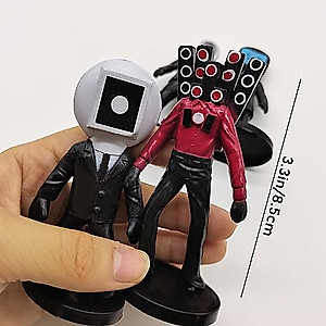 Skibi-Toilet Toy Figure,12pcs Skibi-Toilet Cool Game Character Action Toy Figure for Kids