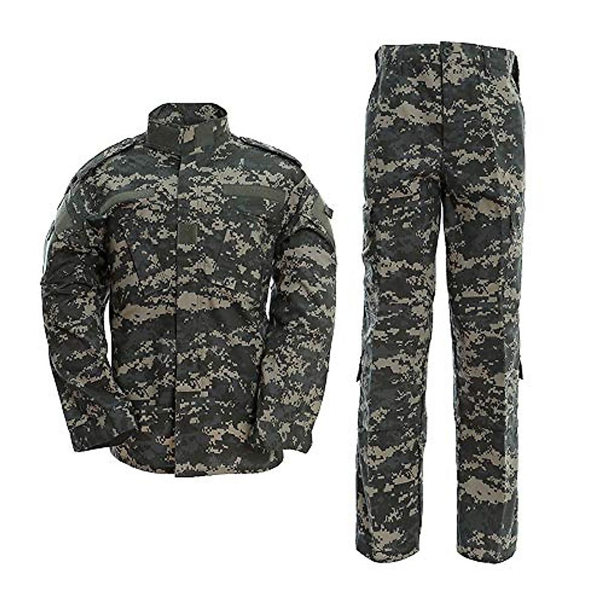 MINGHE Men's Combat Uniform Military Tactical Shirt and Pants Set Cp Camo Long Sleeve Army Suit for Hunting Airsoft Paintball