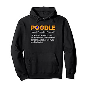 Womens SGRho Sigma 1922 Poodle Noun Gamma Rho Hand Sign Pullover Hoodie