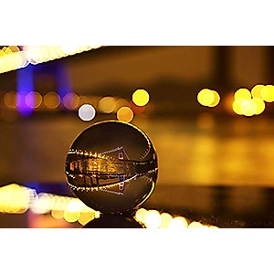 MerryNine Professional Crystal Ball Photograph, K9 Crystal Sun Shine Catchers Ball with K9 Crystal Stand, Decorative and Photography Accessory (50mm)
