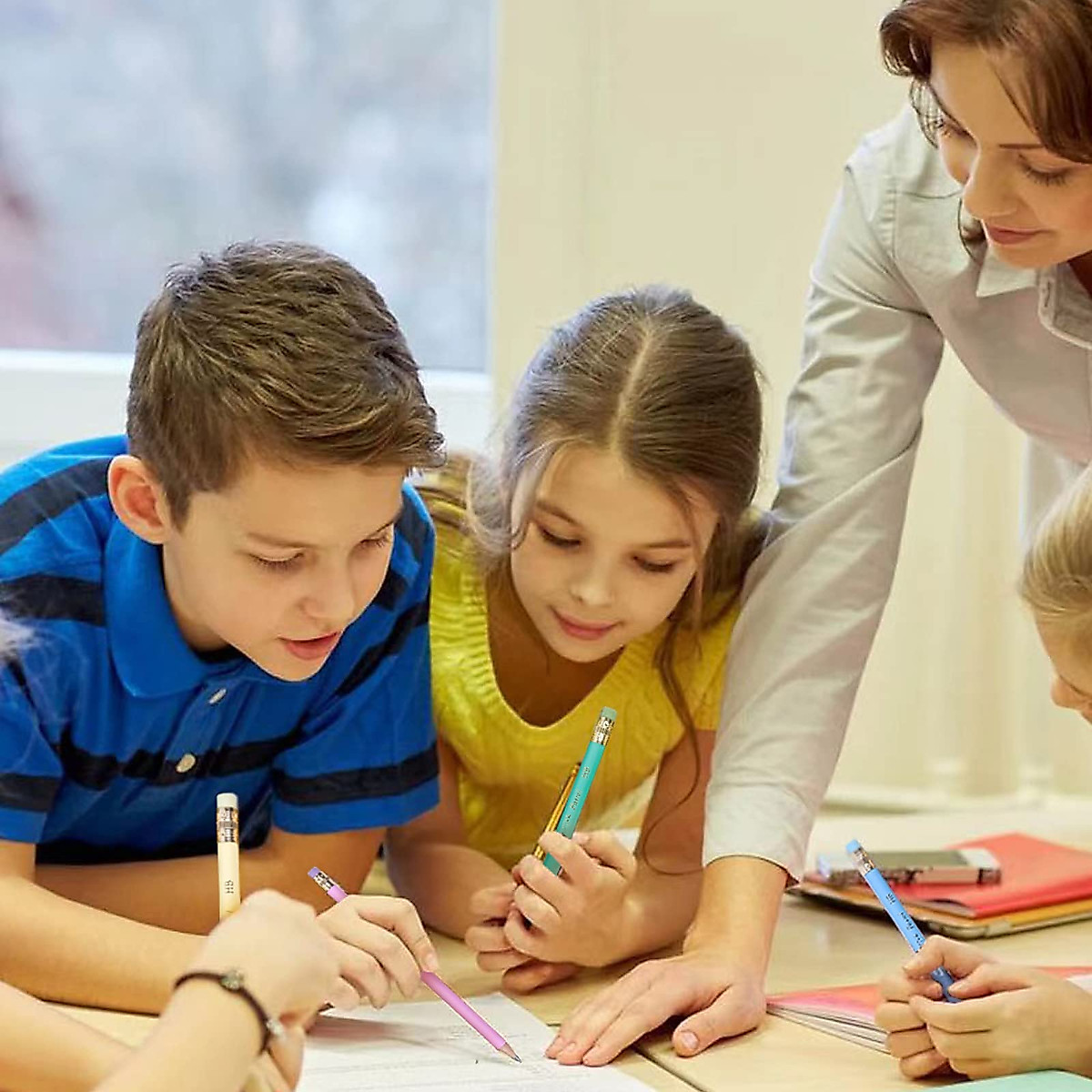 ECOTREE Pencils #2 HB, Pre-sharpened Pencils with Eraser Cute Pencils Graphite Pencils Sketch Pencils Birthday Pencils Fun Pencils for Kids, Adults, School, Office 12 Pack