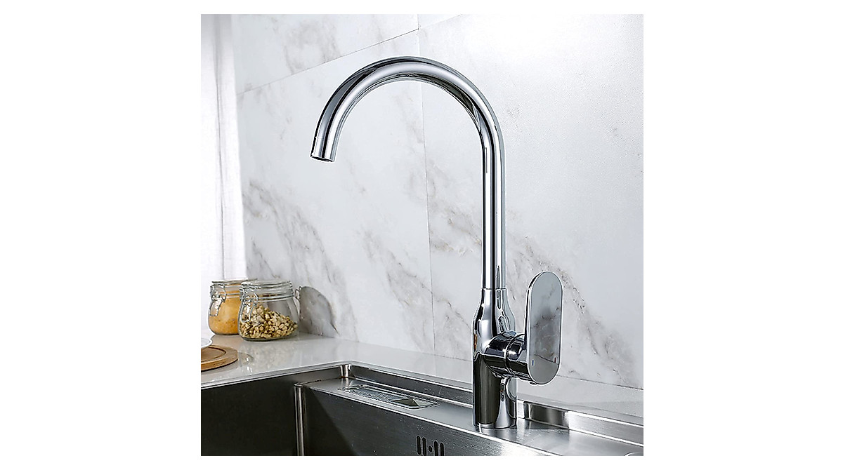 DMUNIZ Brass Kitchen Tap with 360° Rotation - Easy Control Faucet