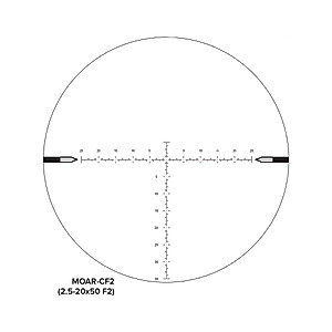 NIGHTFORCE NX8 2.5-20x50mm 8X Zoom Range F2 Illuminated Moar-CF2 Black Matte Ultra-Compact Hunting Scope (C639)